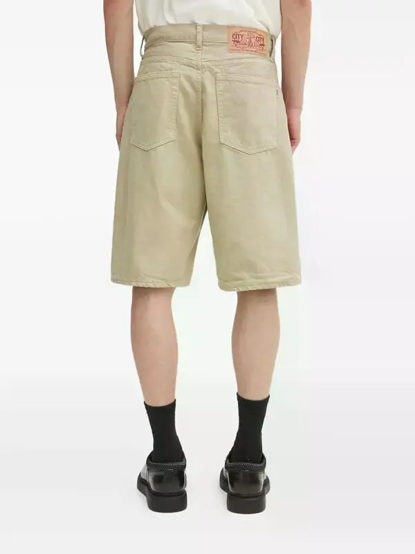 A BATHING APE Garment-dyed Denim Shorts - Neutrals