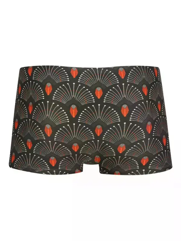 LYGIA & NANNY Geometric-print Swimming Trunks - Brown