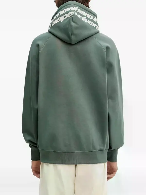AAPE BY *A BATHING APE Logo Hoodie - Green