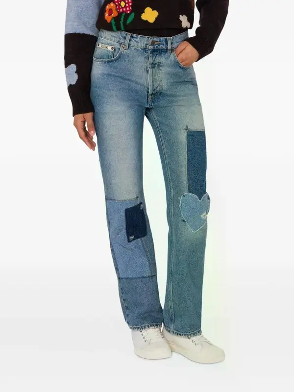 Moschino Patchwork Straight-leg Jeans