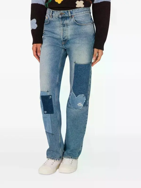 Moschino Patchwork Straight-leg Jeans