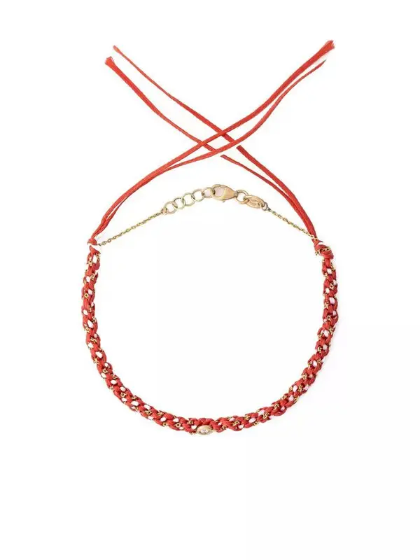 LISA O 9k Yellow Gold Na Gioia Diamond Bracelet - Red