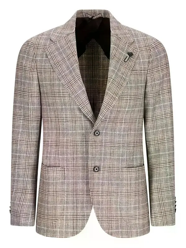 LARDINI Checked Two-button Jacket
