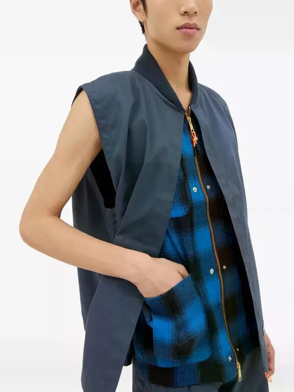 Dickies Zip-front Sleeveless Gilet - Blue