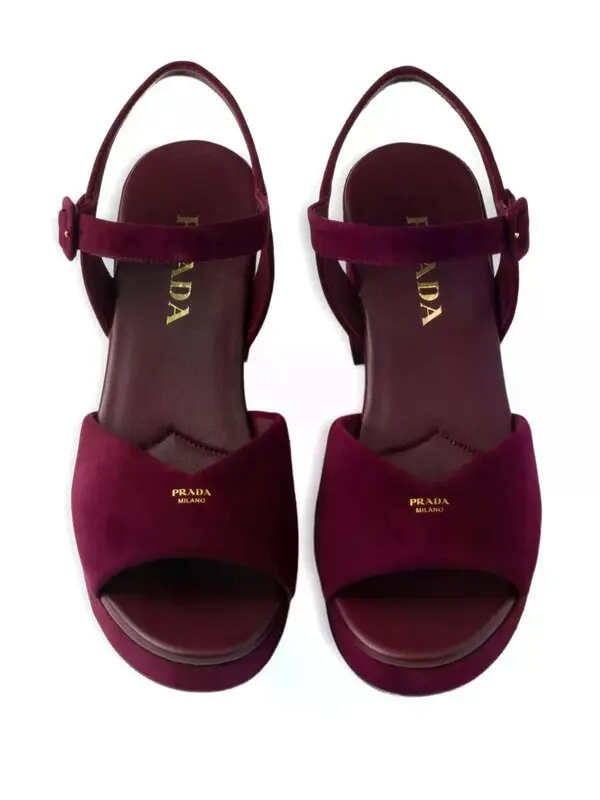 Prada Padded Suede Sandals