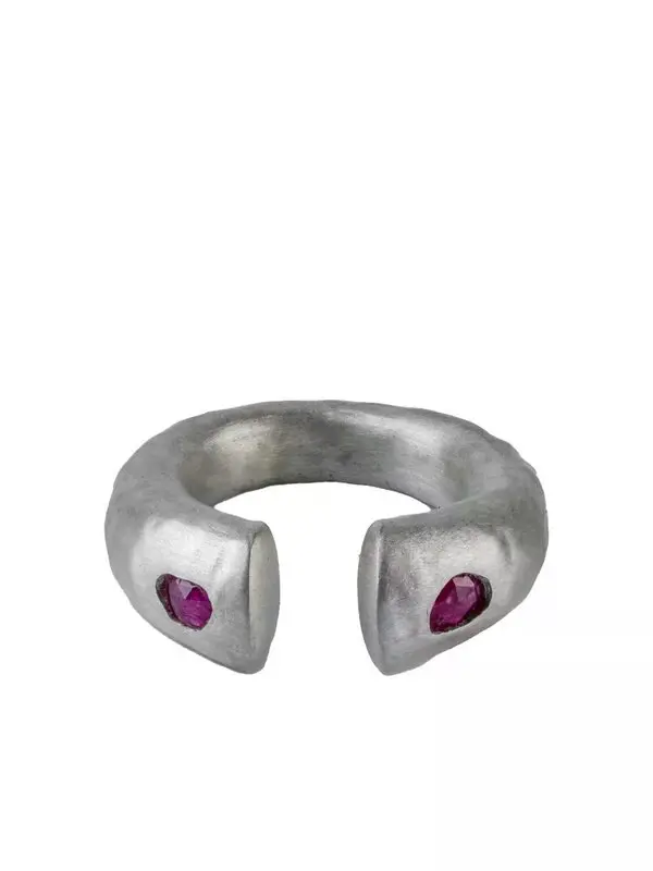 PARTS OF FOUR Sterling And Ruby Ring - Silver