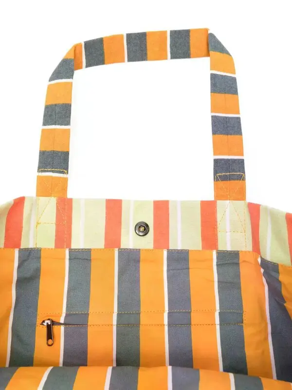 ÉPICE Striped Panel Tote Bag