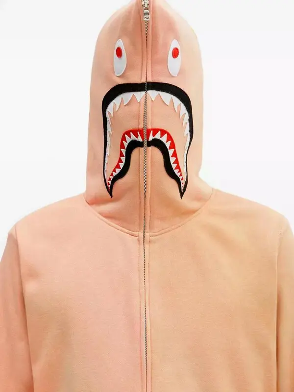 A BATHING APE Shark-motif Zip-up Hoodie - Pink