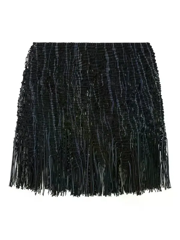 ROBERTA EINER Element Knitted Fringe Mini Skirt