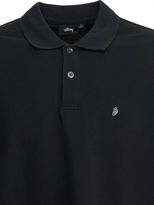 StüSsy Classic Pique Polo In Black - 33% Off | Editorialist