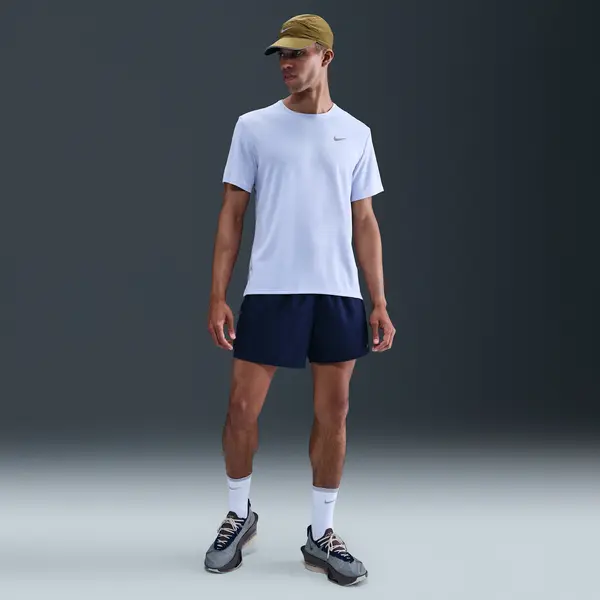 Nike Miler Dri-fit Short-sleeve Running Top - Grey