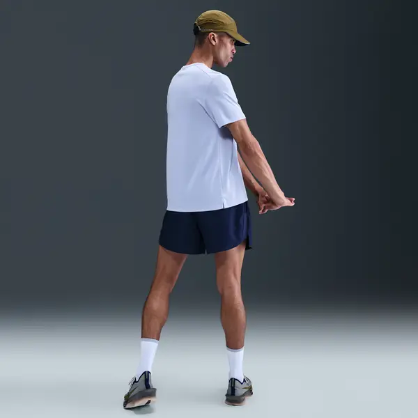 Nike Miler Dri-fit Short-sleeve Running Top - Grey