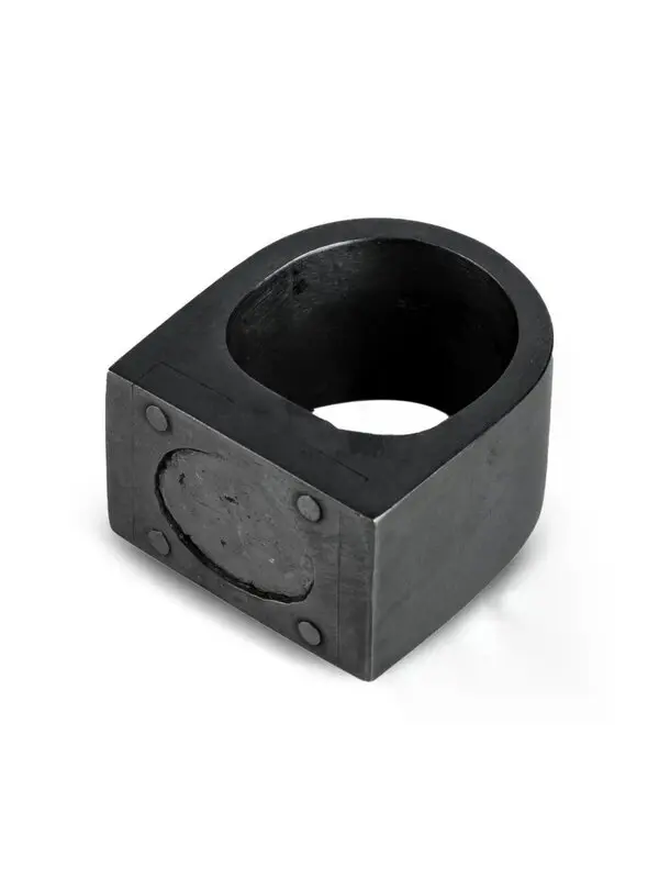 PARTS OF FOUR Oxidised Sterling-silver Ring With Diamond