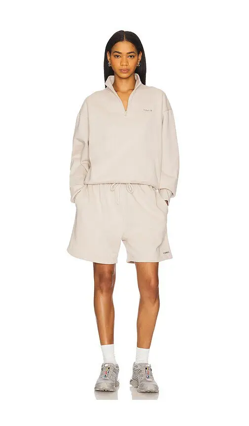 7 DAYS ACTIVE Organic Fitted Half Zip Sweatshirt