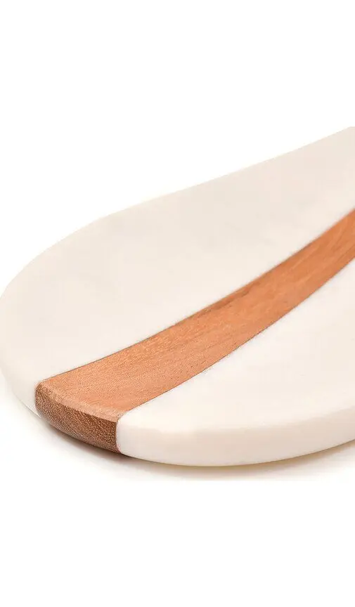 VERVE CULTURE Marble Spoon Rest In Neutral