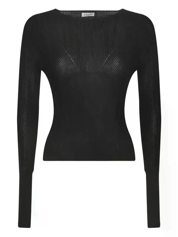 LANVIN Ribbed Knit Top