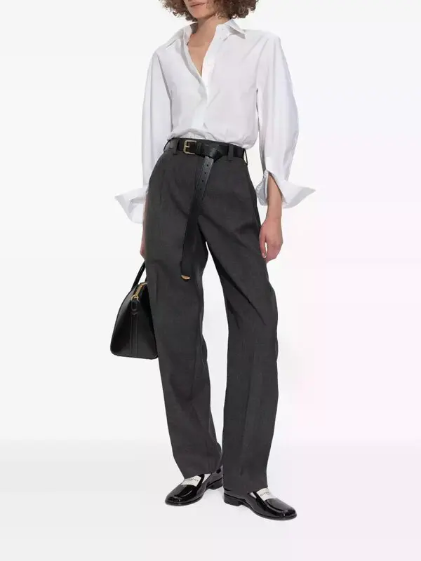 Givenchy Pleated Wool Trousers - Grey