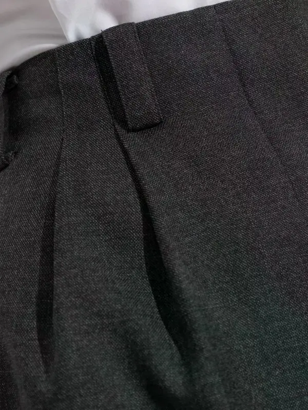Givenchy Pleated Wool Trousers - Grey