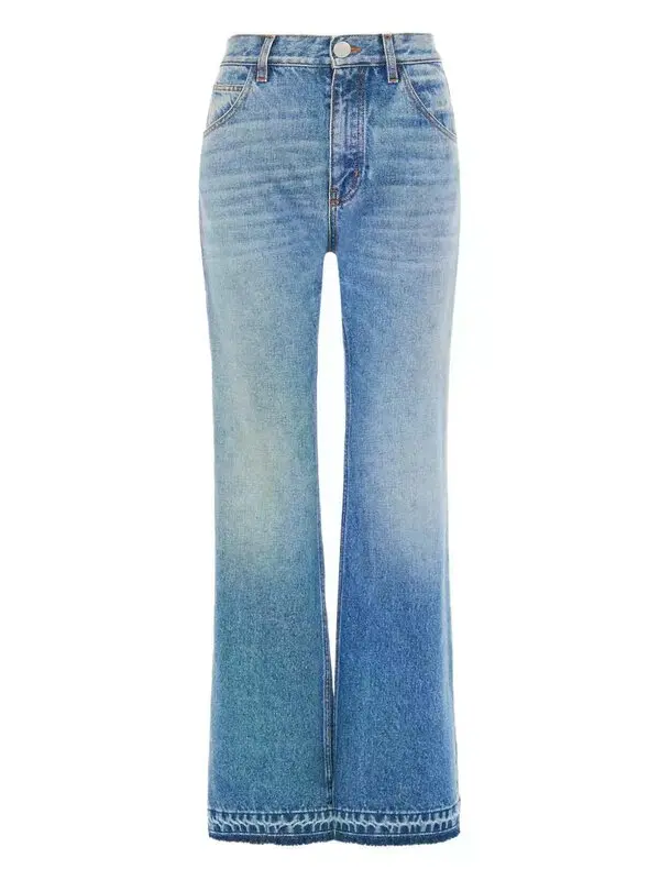 Chloé Frayed-hem Flared Jeans
