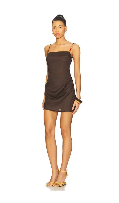 House Of Harlow 1960 X Faustine Mini Dress - Brown