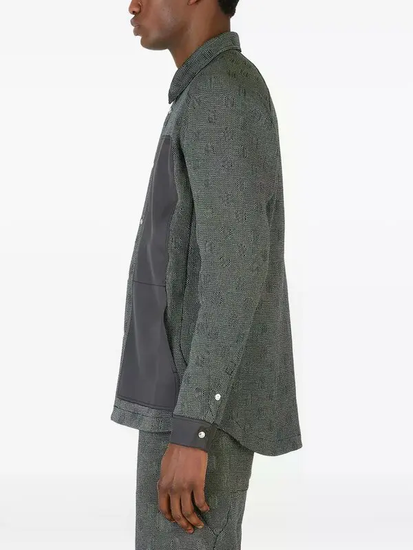 BYBORRE Textured Panelled Shirt