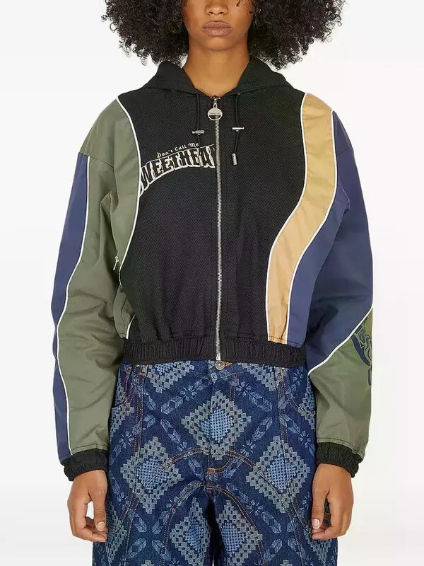 Ahluwalia Panelled Bomber Jacket - Black