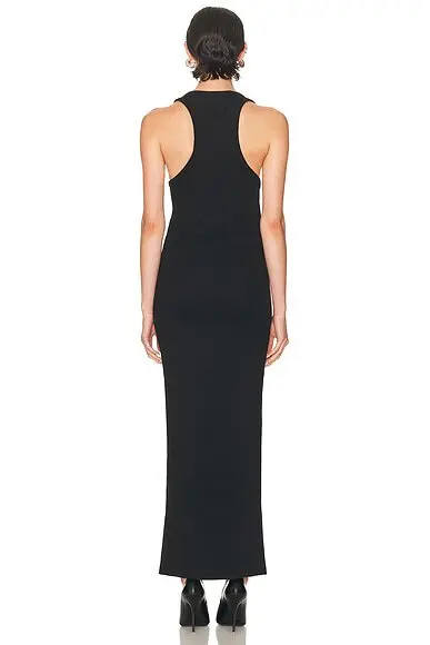 JEAN PAUL GAULTIER Ribbed Jersey Maxi Dress