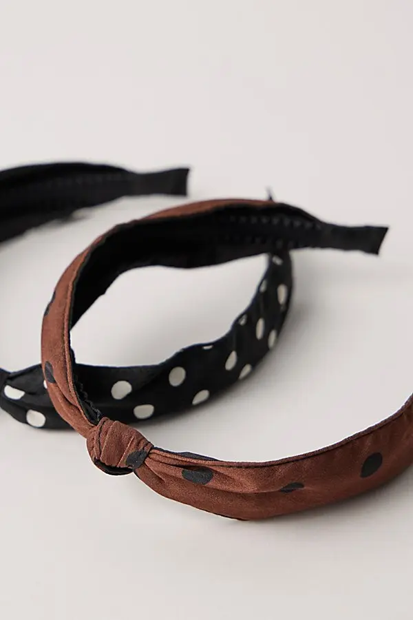 FICCARE Polka Dot Headband - Black/white
