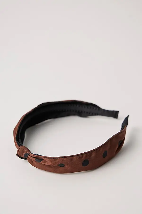 FICCARE Polka Dot Headband - Brown/black