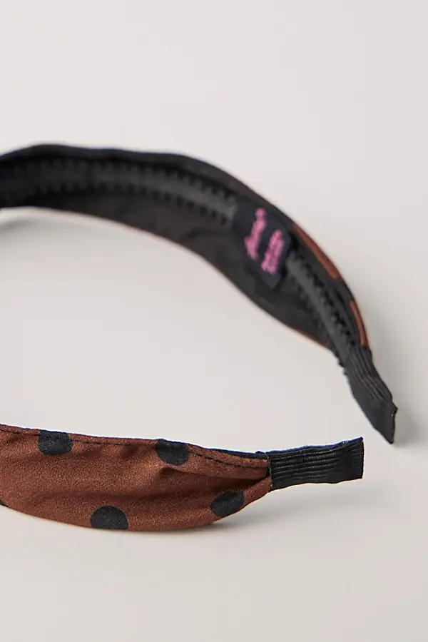 FICCARE Polka Dot Headband - Brown/black