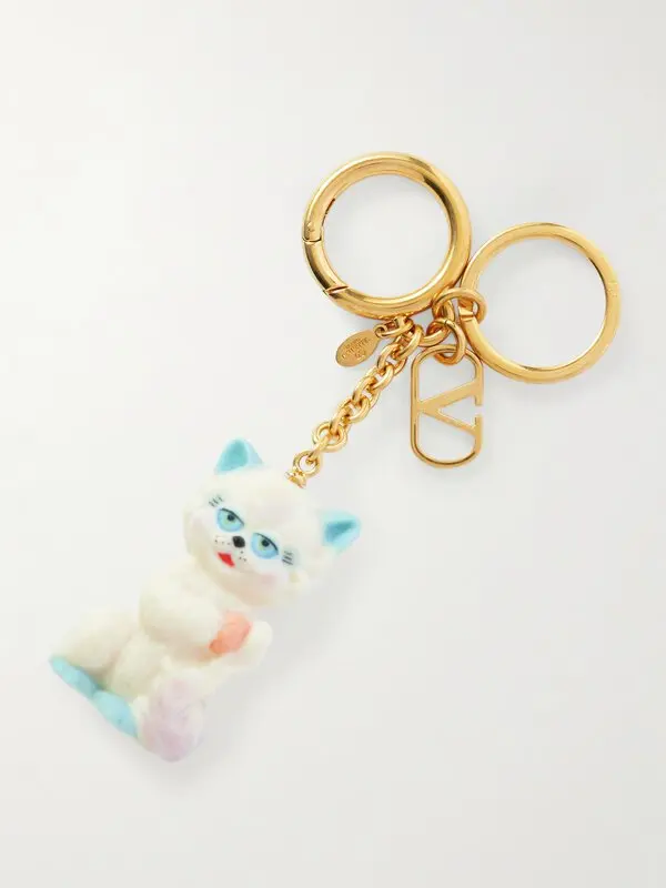 Valentino Garavani Le Chat De La Maison Key Fob - Gold