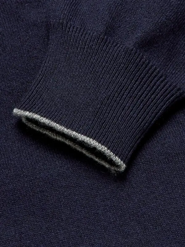 Brunello Cucinelli Cashmere Half-zip Sweater - Blue