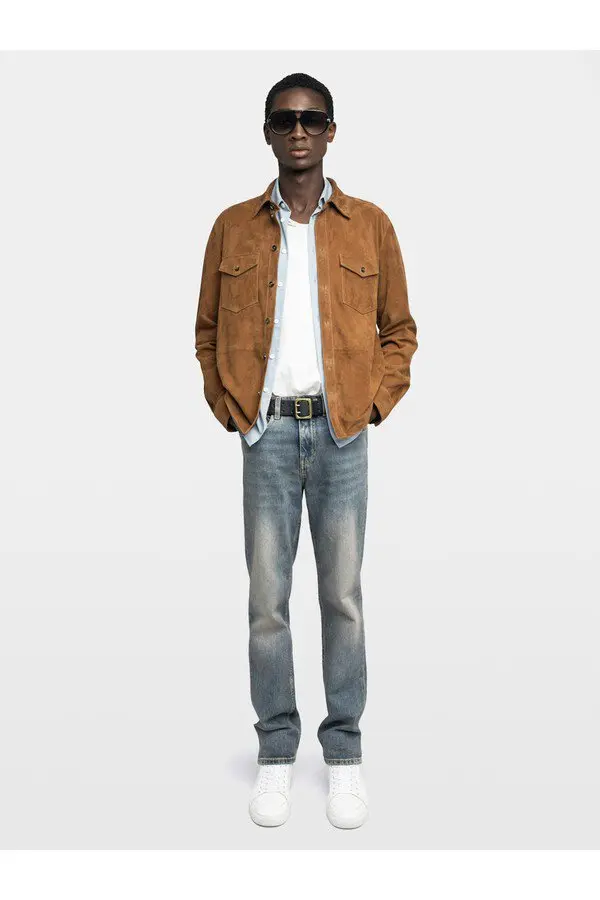 Zadig&Voltaire Sergy Suede Leather Shirt