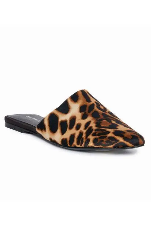 Natori Adore Luxe Leopard Print Satin Slides