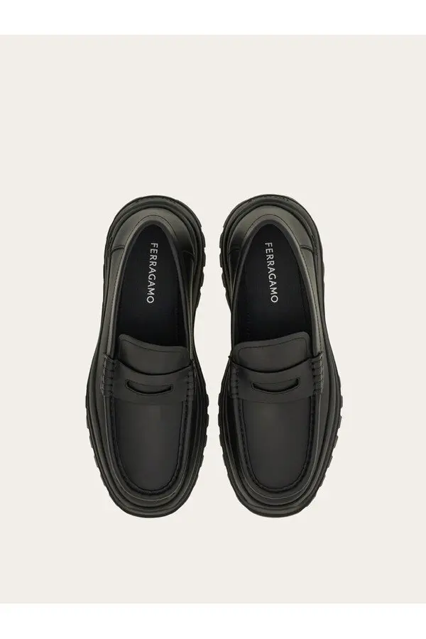 Salvatore Ferragamo Black Leather Penny Loafers Size 10.5M FERRAGAMO Parigi Driver Loafers | Shopbop main image 4