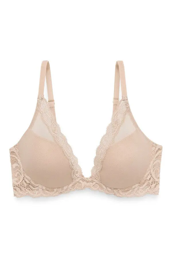 Natori Feathers Plunge T-shirt Bra Basics - Natural