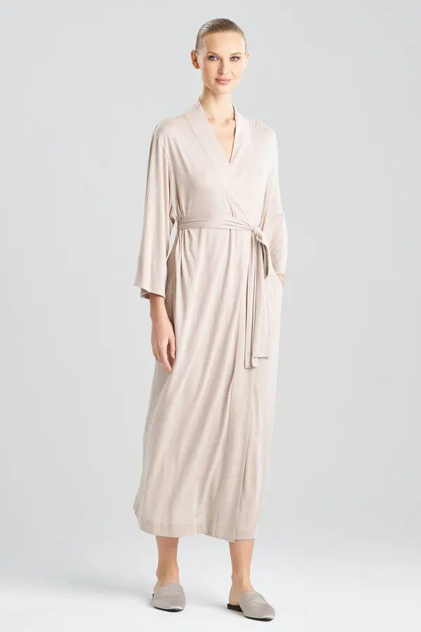 Natori Shangri-la Tencel Robe - Neutral