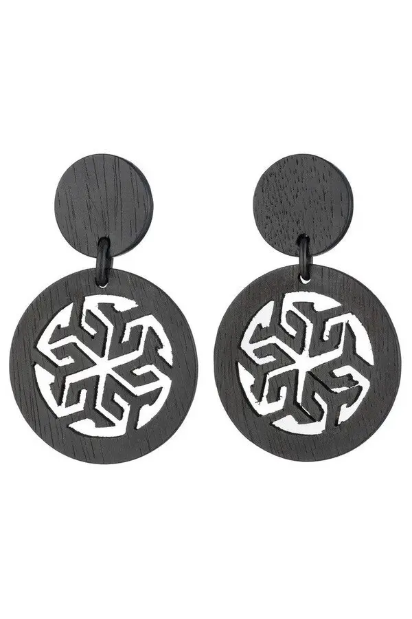 Natori Horn Round Drop Clip Earrings - Natural