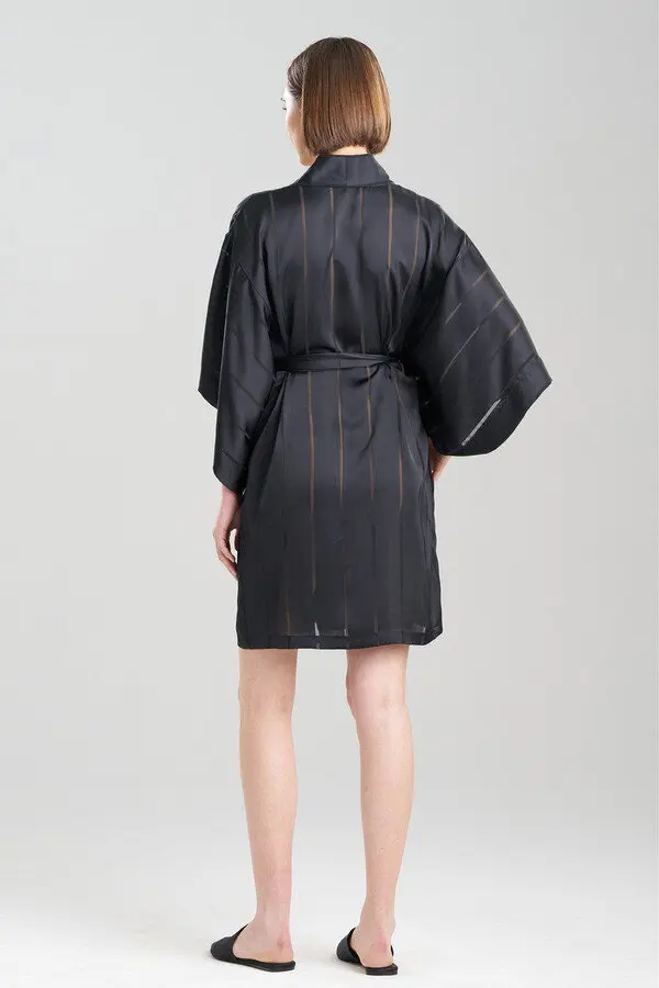 Natori Sheer Stripe Jacquard Wrap