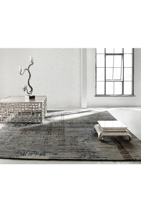 Natori Dynasty- Abstract Plaid Rug