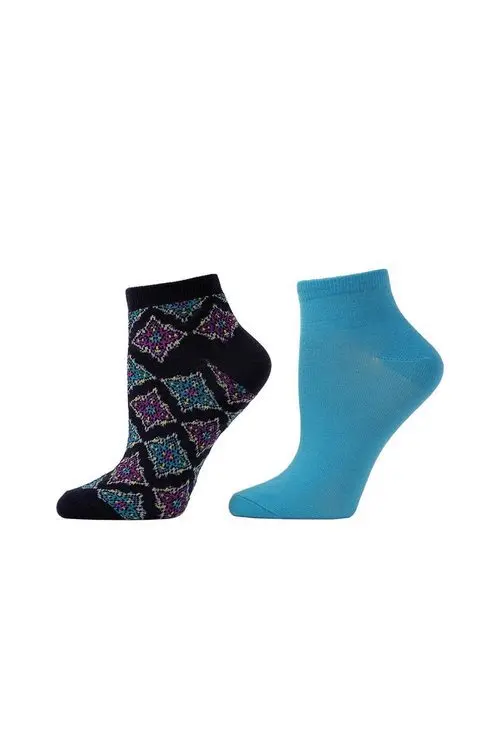 Natori Diamond Socks 2-pair Pack - Black