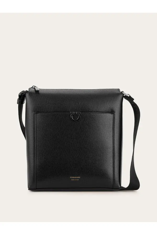 FERRAGAMO Gancini Crossbody - Black