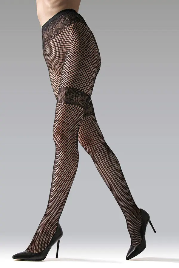 Natori Geo Net Tights - Black