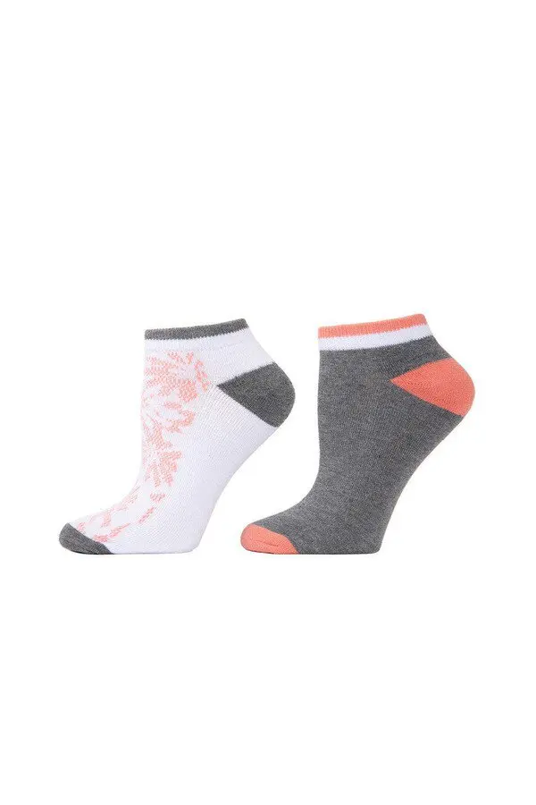 Natori Abstract Floral Socks 2-pair Pack