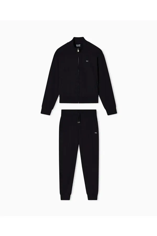 EA7 Stretch-cotton Tracksuit - Black