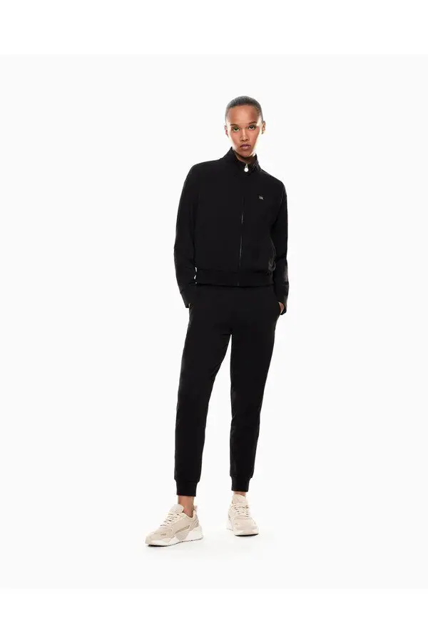 EA7 Stretch-cotton Tracksuit - Black