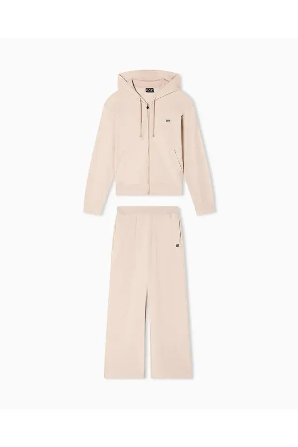 EA7 Stretch-cotton Tracksuit - Brown / Neutral
