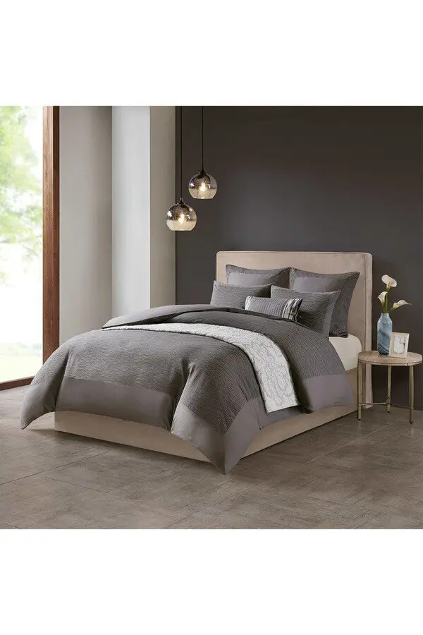 Natori Hanae Comforter Set - Gray