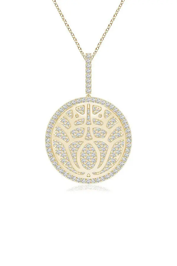 Natori Kamon 14k Overlapping Diamond Pendant Necklace