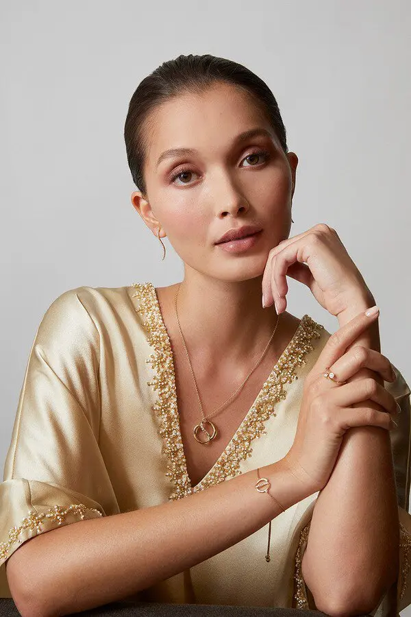 Natori Shangri-la Brushstroke 14k And Diamond Stud Earrings - Gold